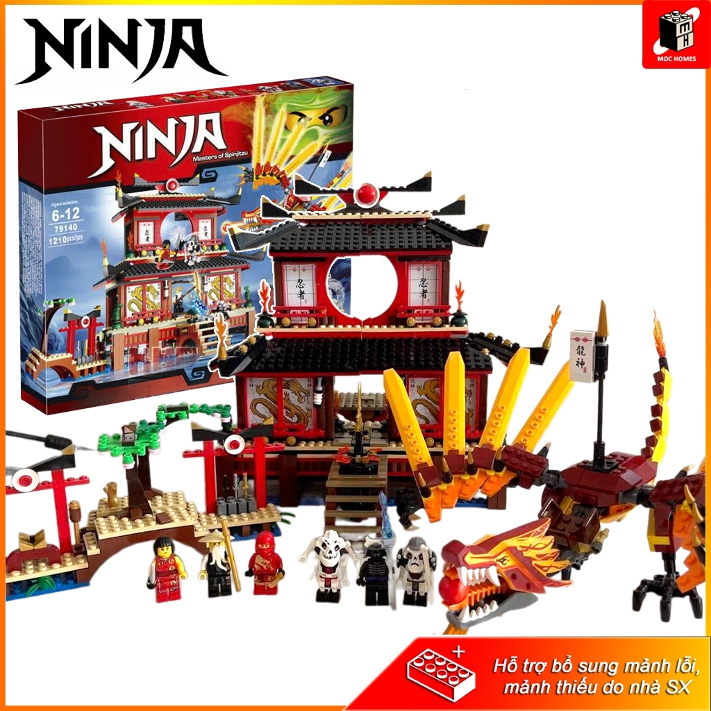[Separate Set] Ninjago season 1 assembly toy Fire Temple Fire dragon ...