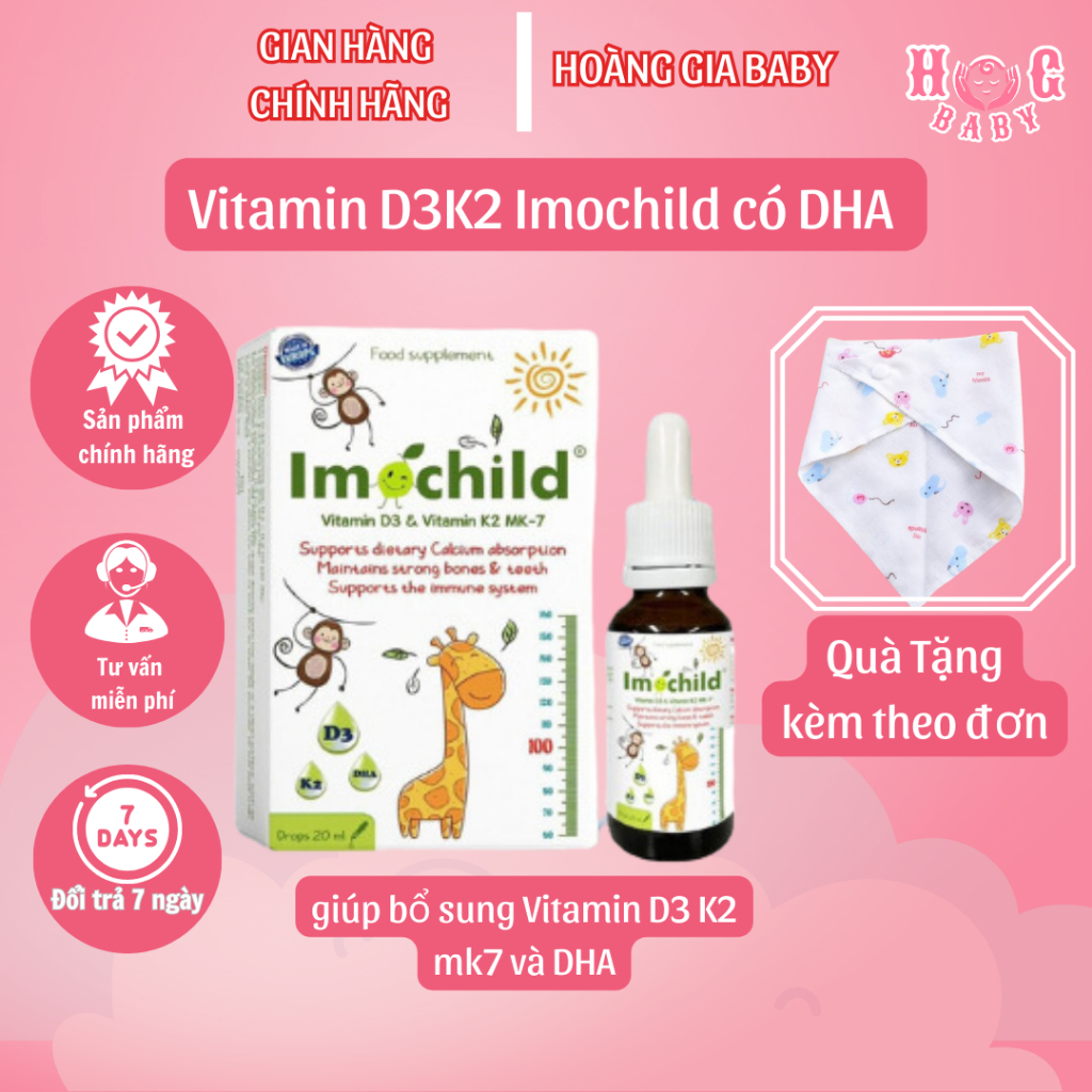 Imochild D3K2 - Supplementing Vitamin D3 + K2 (MK7), DHA helps children ...