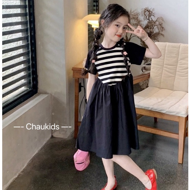 Girl's dress with round neck and flared sleeves for girls from 8kg to ...