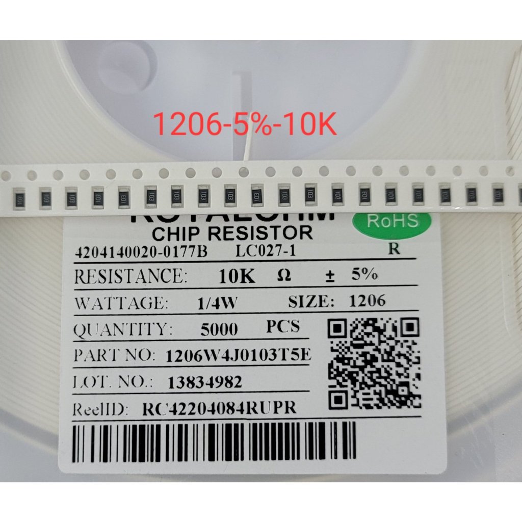 (Combo Of 50) SMD Resistor 1206 10,000 OHM (103) (Combo) | Shopee Malaysia