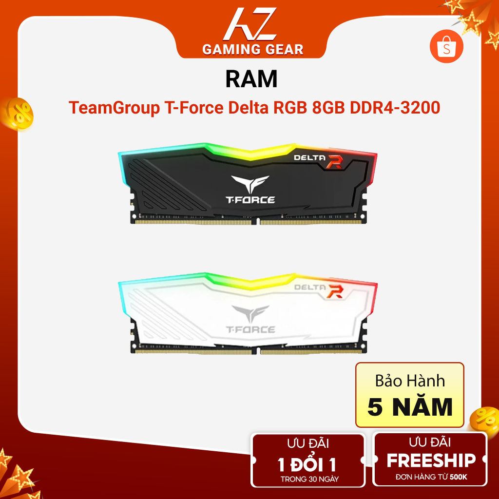 Ram Team T-force Delta RGB 8GB (DDR4/ 3200Mhz) | Shopee Malaysia