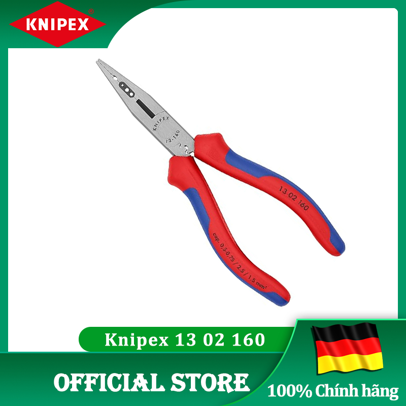Knipex 13 02 160mm Smooth Hand Multi-Purpose Pointed Pliers [genuine ...