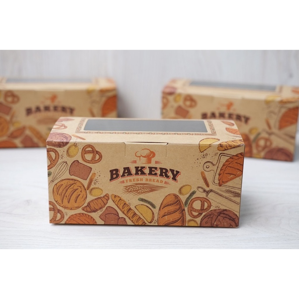 Set Of 10 Paper Boxes For Chrysanthemum Bread, Sponge Cake, Sweet Bread ...