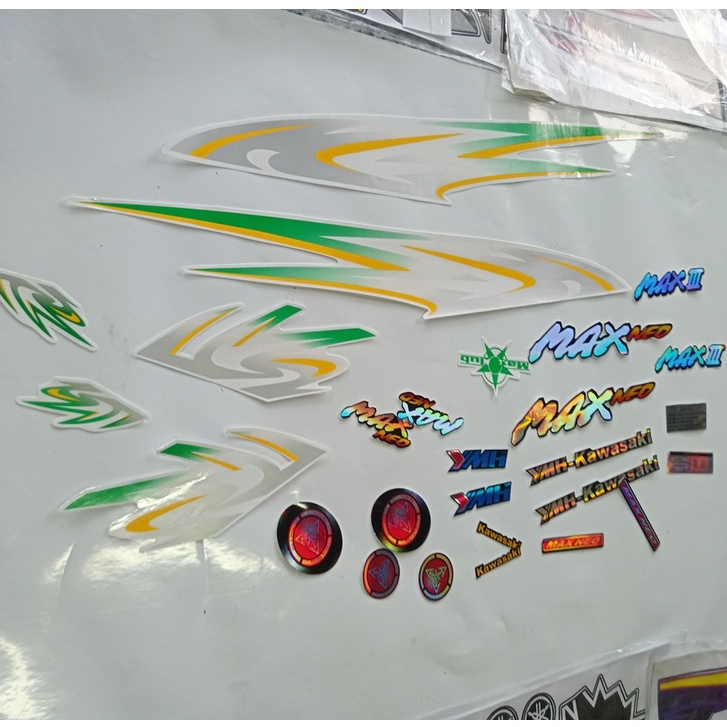 (MAX Motorbike stickers) Complete set of genuine MAX III stickers ...