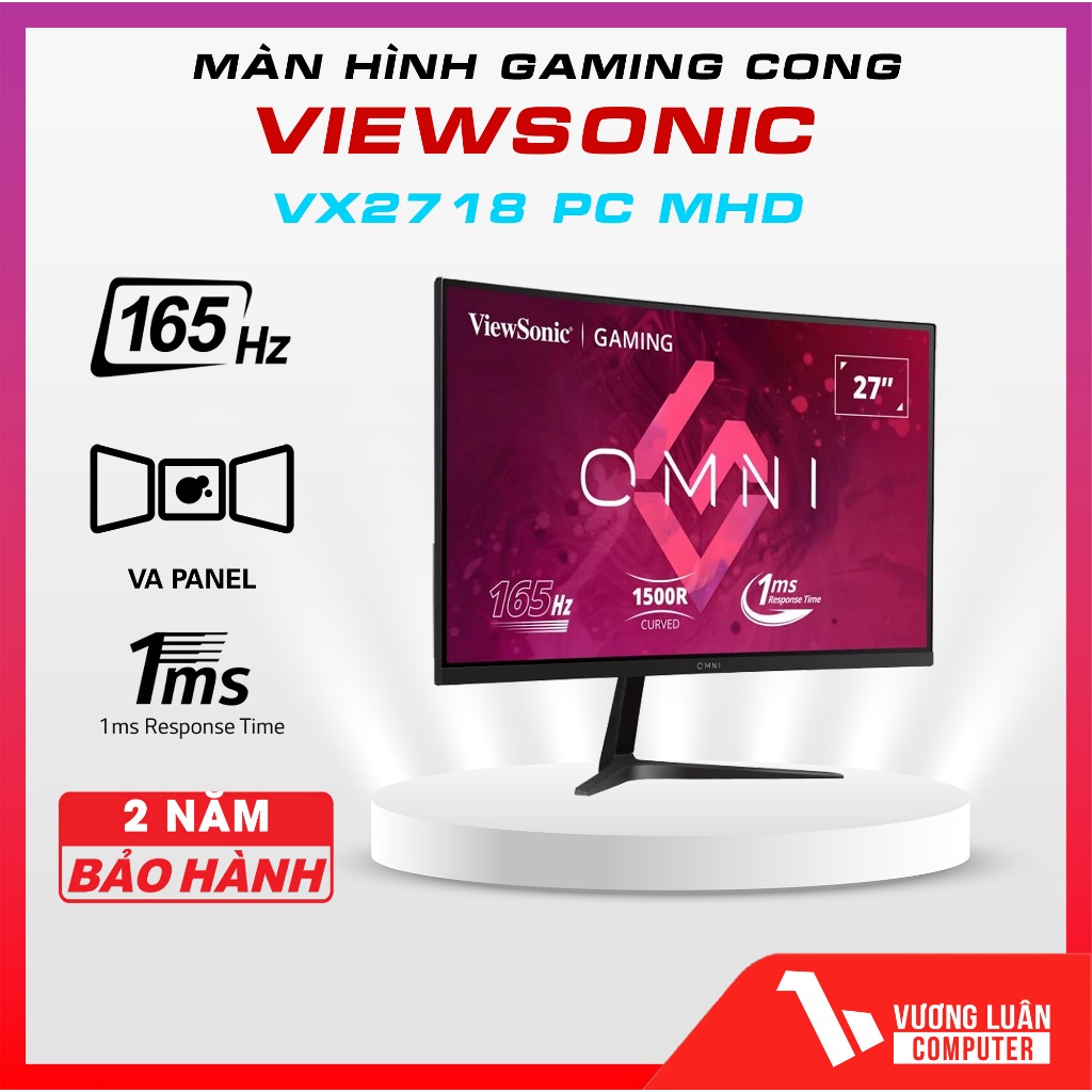 Viewsonic VX2718 PC MHD Curved Gaming Monitor 180Hz 27 inch 1ms Genuine ...