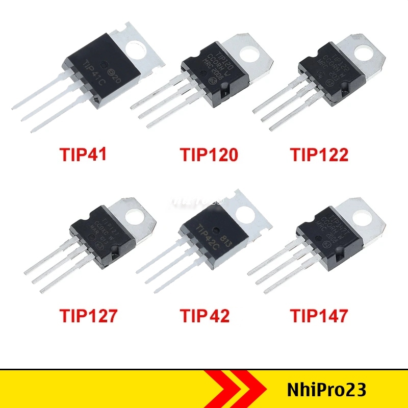 Power Transistor TIP41C TIP42C TIP120 TIP122 TIP127 TIP137 TIP147 PNP NPN Darlington | Shopee ...