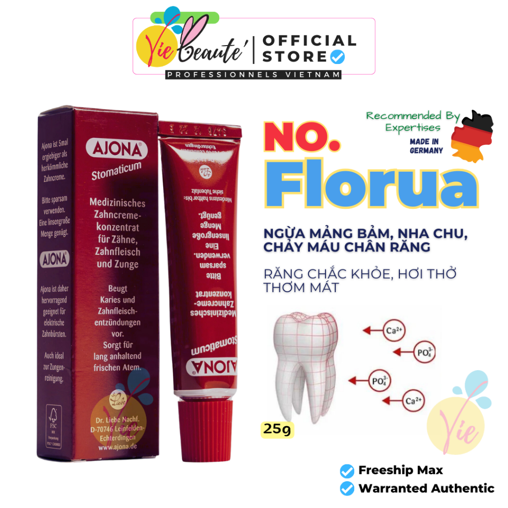 Ajona German toothpaste 25ml helps reduce tartar and fight gingivitis ...