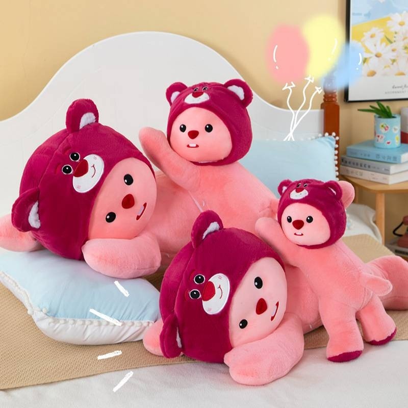 Loopy Beaver Teddy Bear Cosplay cute lying strawberry bear, 1 ...