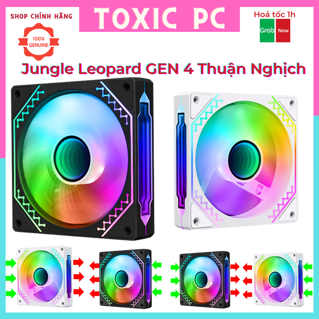 Heatsink Fan, ARGB Led Fan Infinity Jungle Leopard GEN 4 CPU Fan - Wind ...
