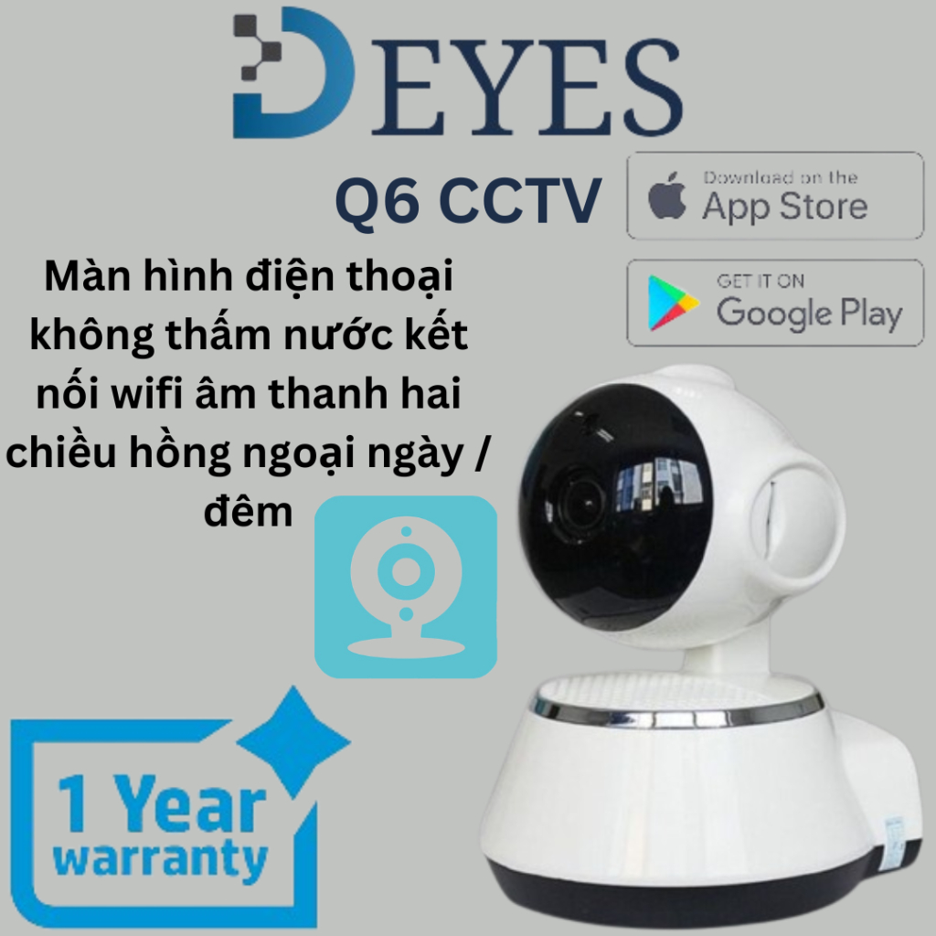 Goq Q6 WiFi Home Security IP Cctv HD 720P PTZ video Recorder + Two-Way ...