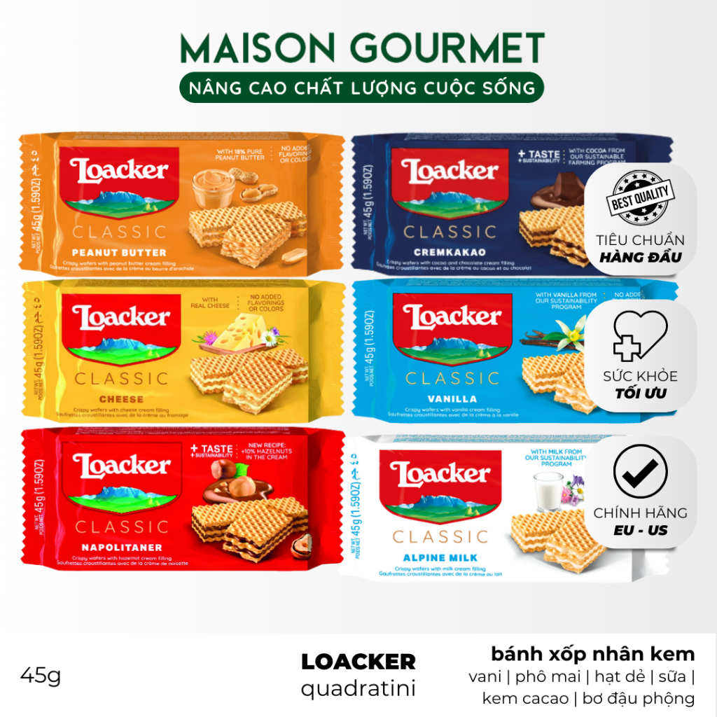 Loacker Quadriatini Cream Sponge Cake (45g) | Shopee Malaysia