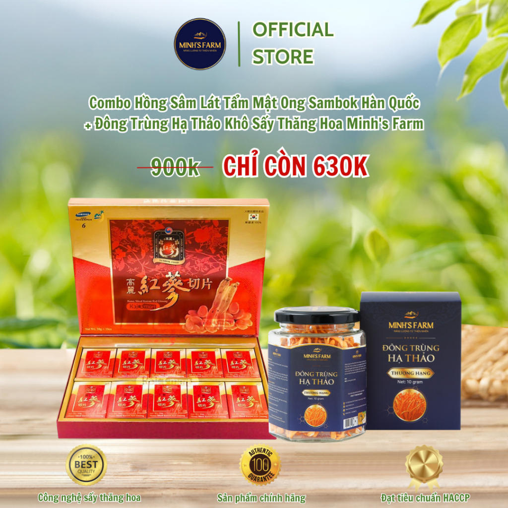 Combo Korean Sambok Honey Sliced Red Ginseng (200gr Box) + Minh's Farm ...