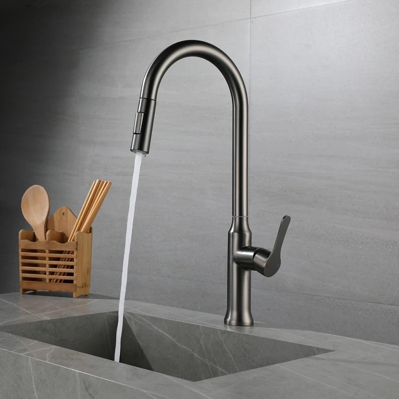 [Cold Retractable Faucet] 304 Stainless Steel 1-Line Retractable Sink ...