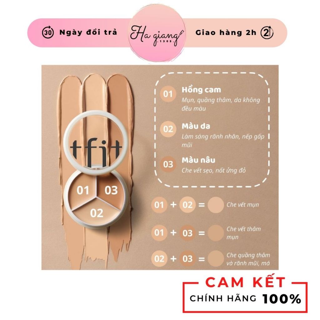 3 in 1 Tfit Cover Up Pro Concealer Multi-Purpose Concealer 3 in 1 ...