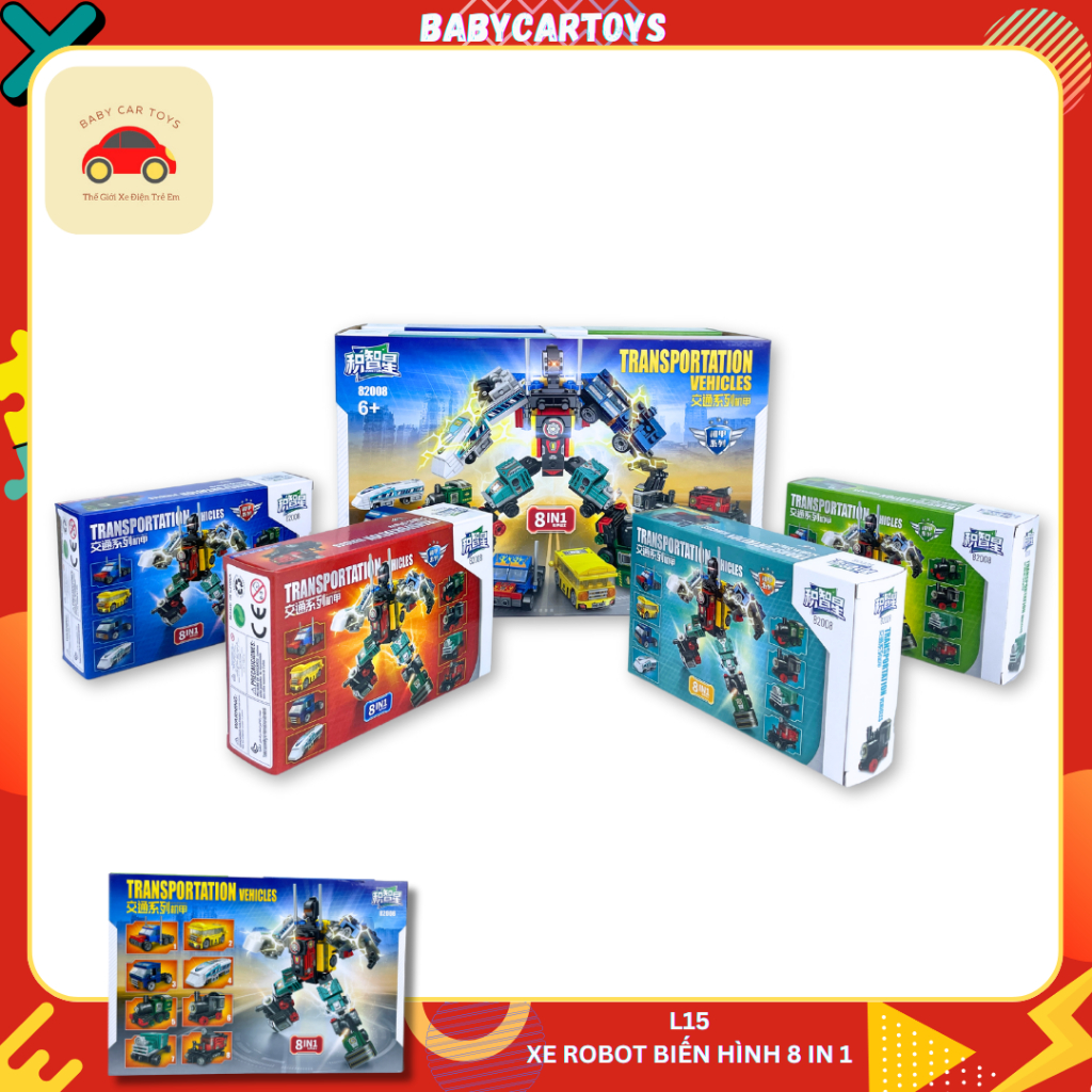 Lego Assembled Vehicles Into Supermans [8 in 1] - Toy Assembled Puzzle 8 Types Of Cars Into Big ...