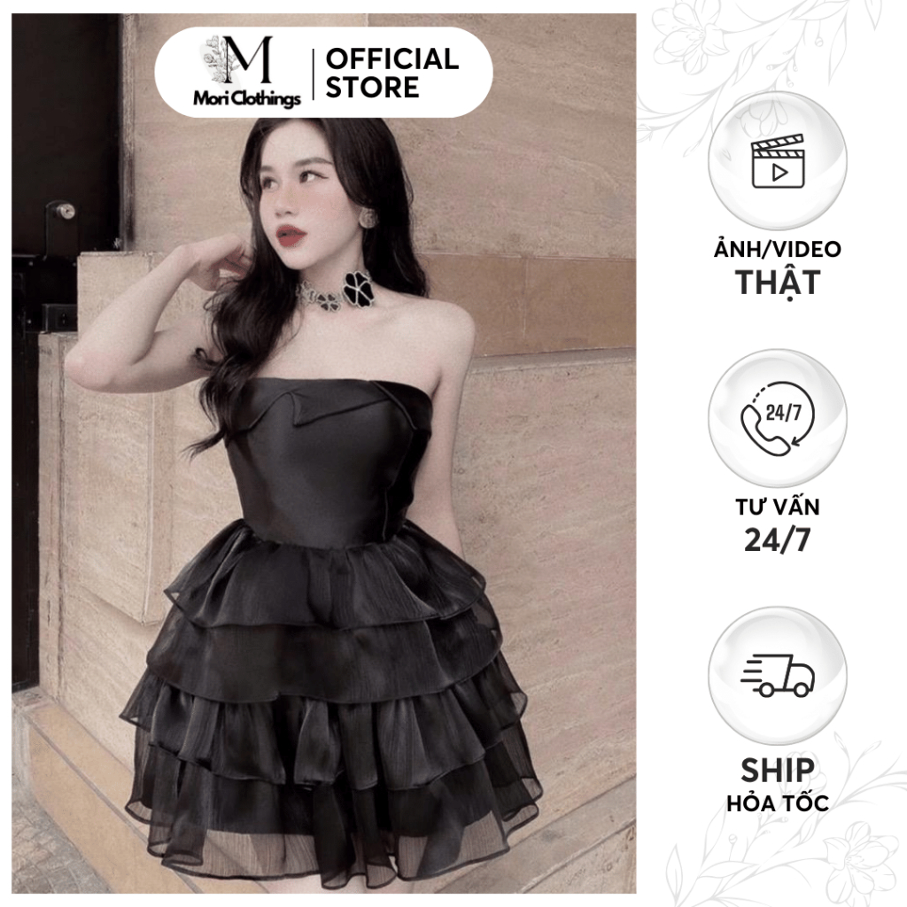 Slim Off-Shoulder White Dress for Young Lady Banh Beo | Mori CLOTHINGS ...