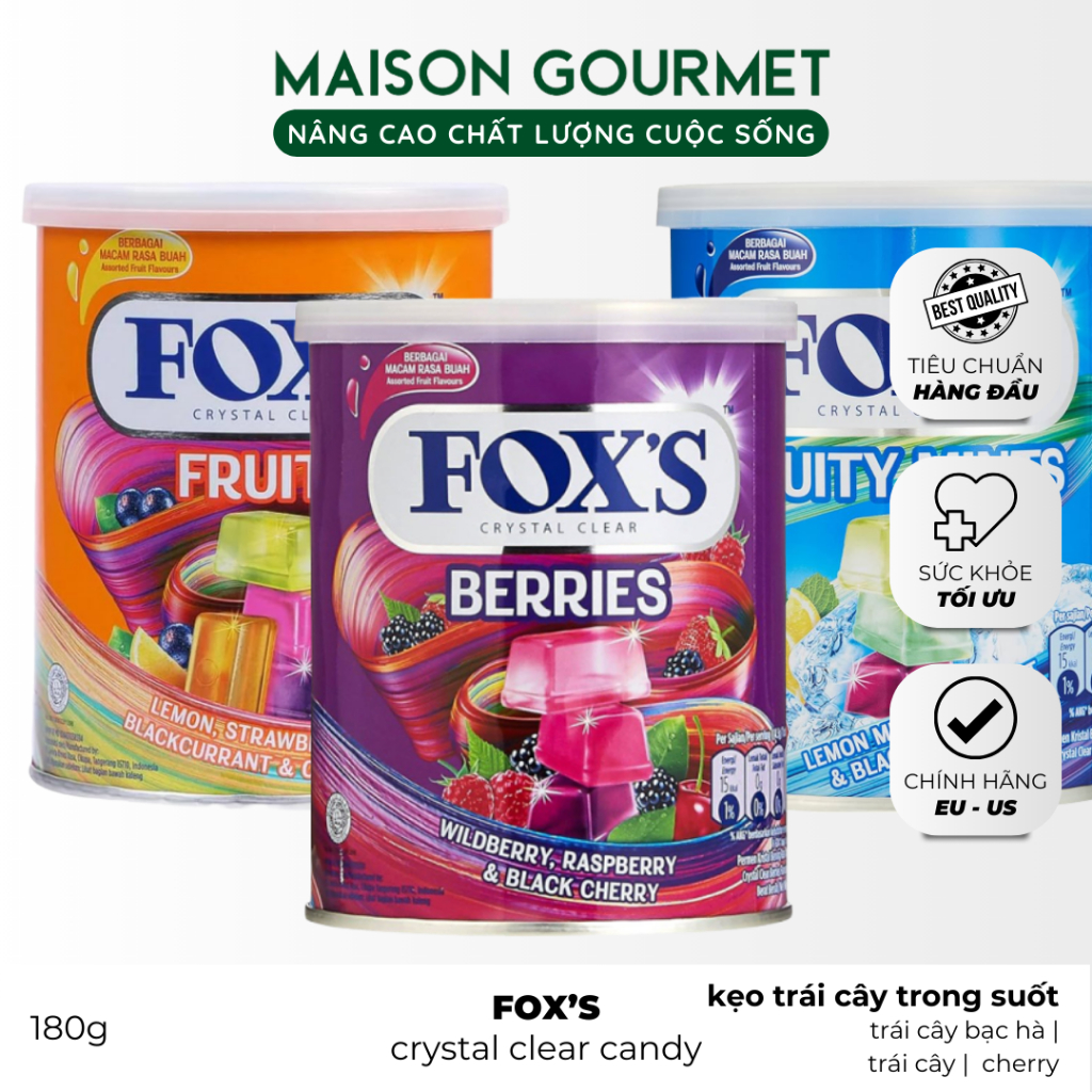 Fox's CRYSTAL CLEAR TRANSPARENT FRUIT CANDY (180g) | Shopee Malaysia