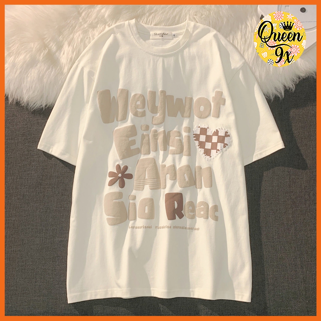 Weywot Cute Flower T-shirt 3 colors white black moss | Shopee Malaysia