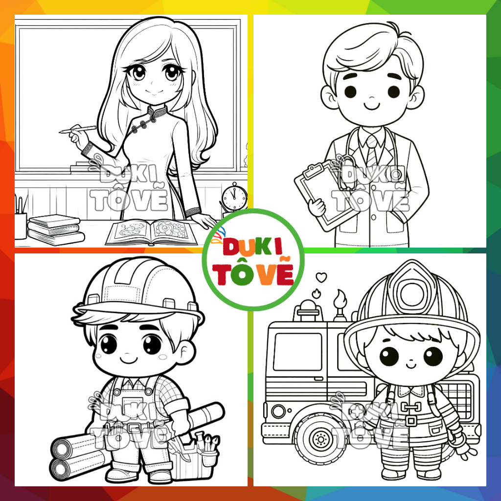 30 Professional Theme Coloring Pictures For Children With A5 English ...
