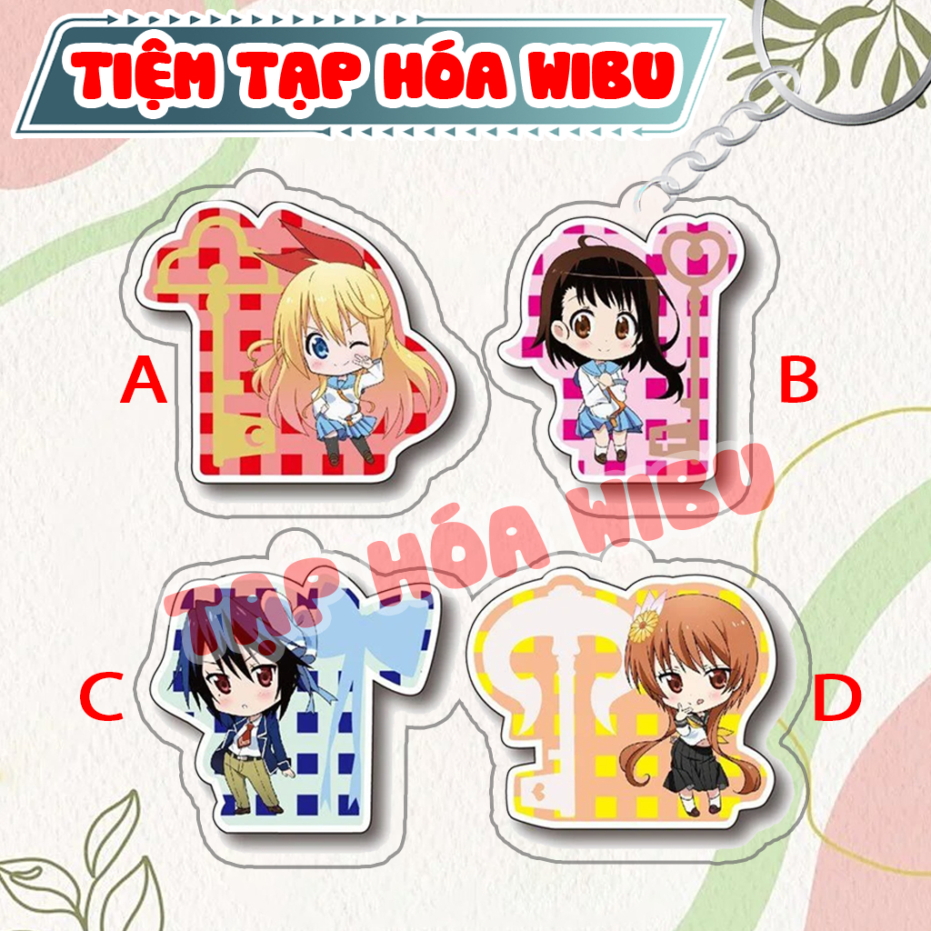 Acrylic Keychain Nisekoi Kirisaki Chitoge Onodera Kosaki Tachibana ...