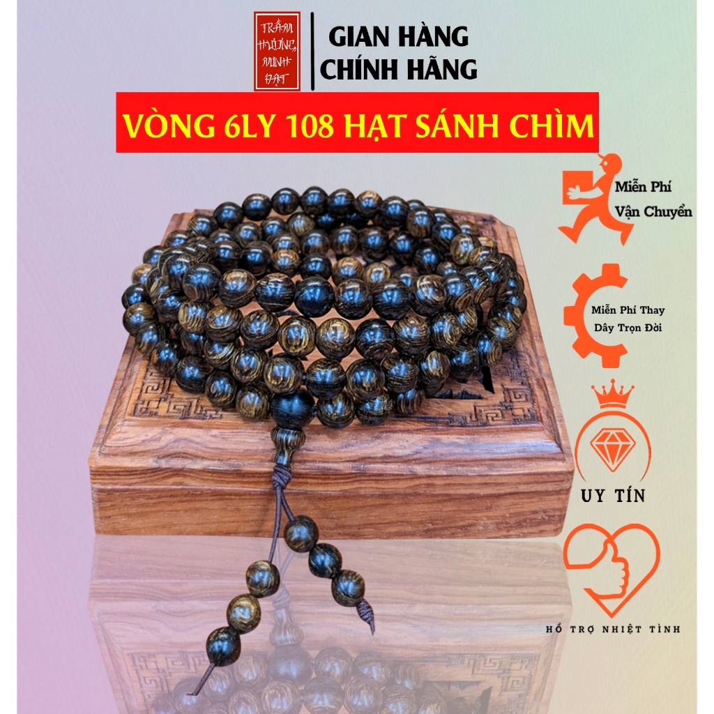 Agarwood Ring That Soaks Tram Huong Minh Dat Chain Of 108 Seeds | Shopee Malaysia