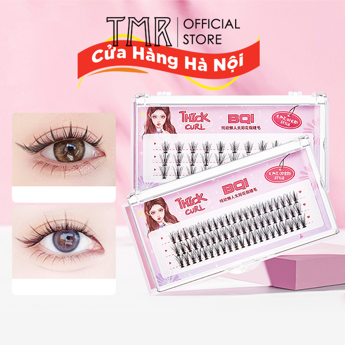 TMR Eyelash Long Cluster False Eyelashes Clear Natural Effect BQI Long ...