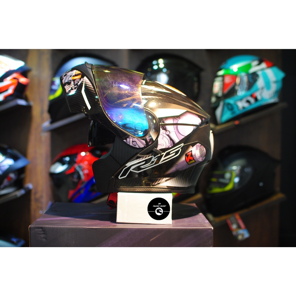Fullface Royal m179 helmet (genuine) _ Yamaha R15 silver and black 2 ...