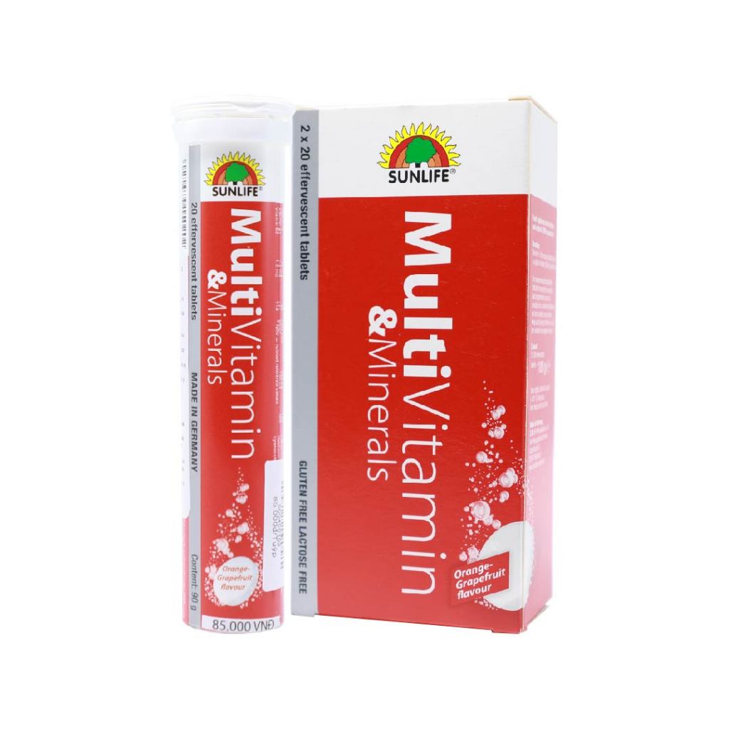 Multivitamin & Minerals Sunlife Effervescent Tablets Supplement ...