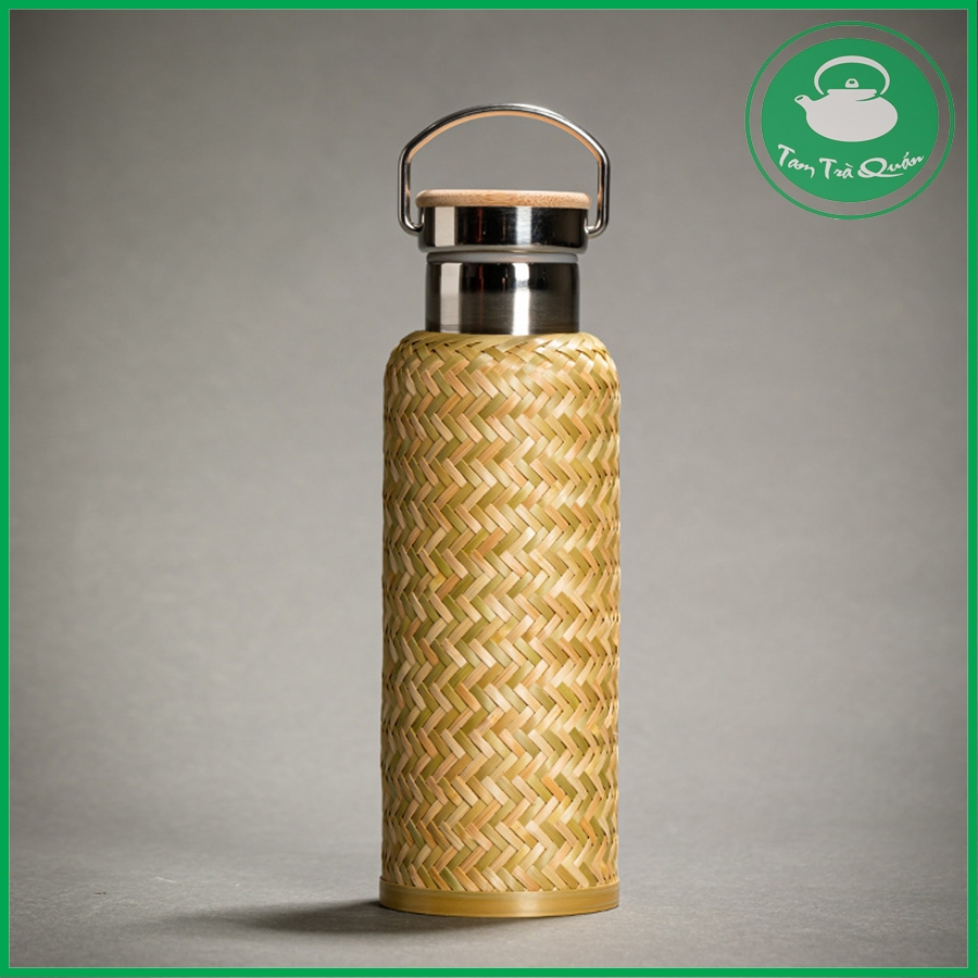 Thermos bottle, woven bamboo shell tea pot 500ml | Shopee Malaysia