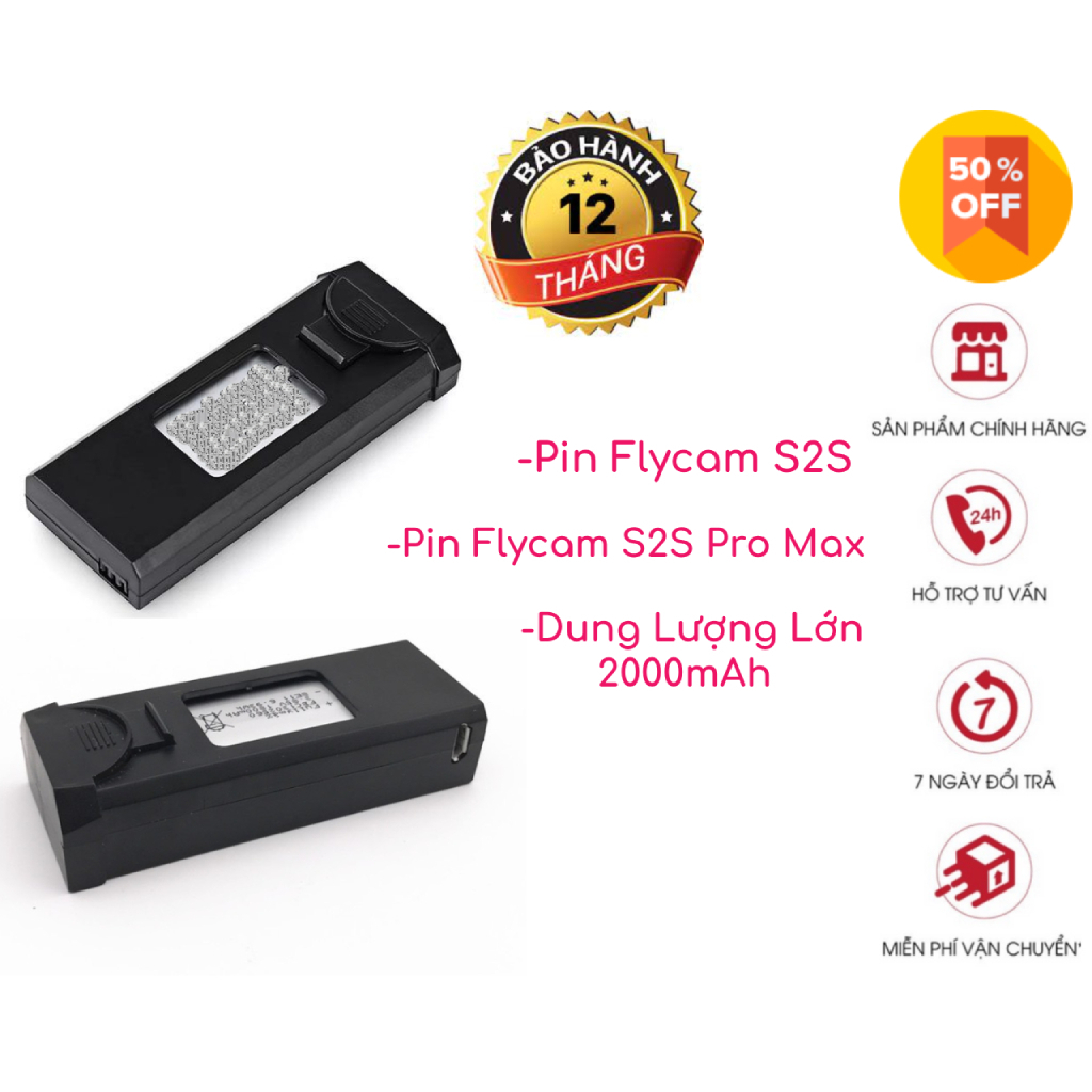 Flycam S2s battery, Flycam K998 Pro Max battery, 2000mAh capacity ...