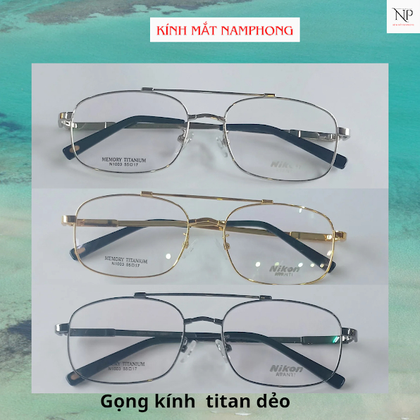 NIKON Glass frame (kon flexible) titanium 2 bridges for weight ...