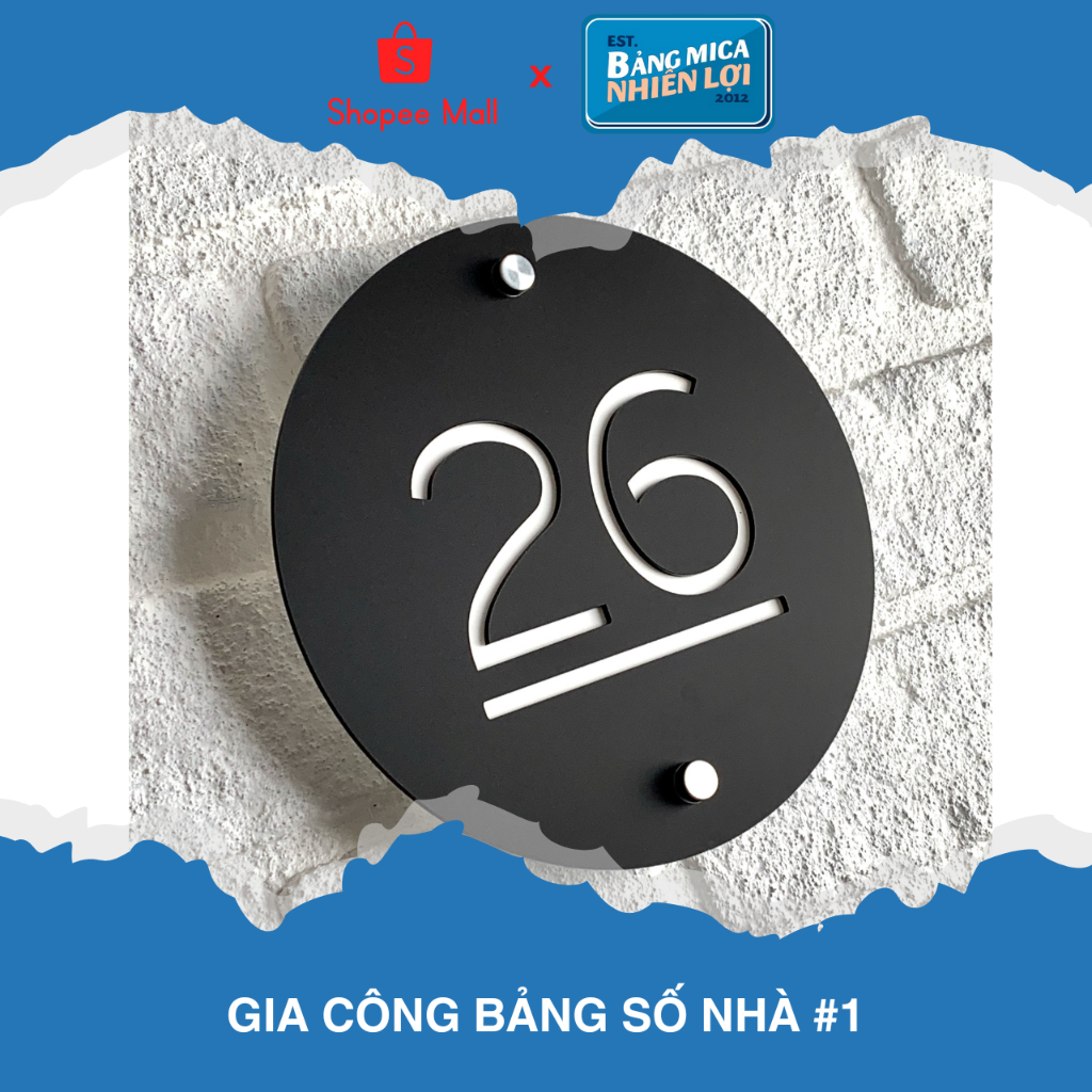 Home Number Plate With Round Design Alu Material Combined With Mica ...