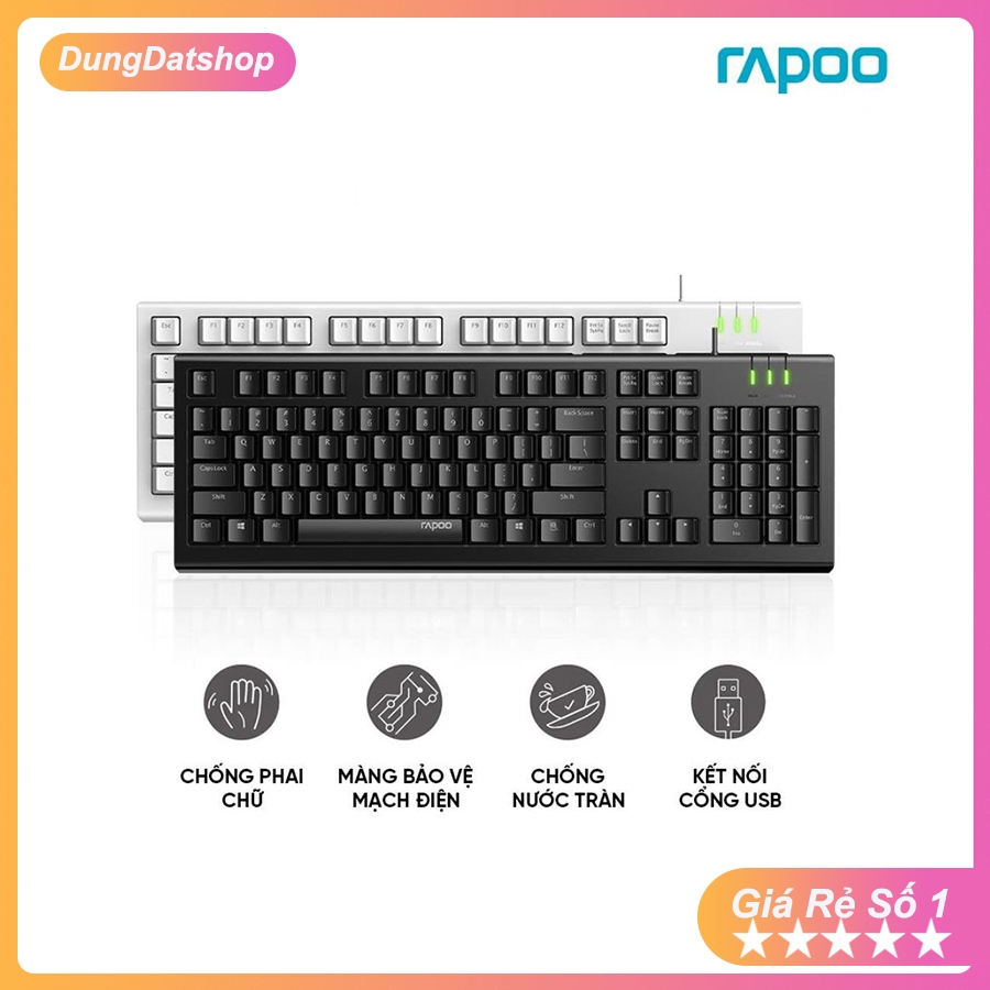Rapoo NK1800 Computer Keyboard Black (USB) | Shopee Malaysia