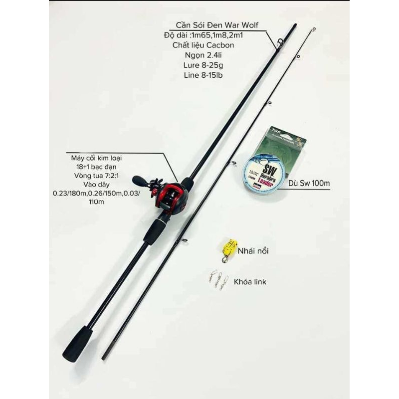 Rise Spin Horizontal Lure Rod Set Black (Rod + reel + parachute + bait ...