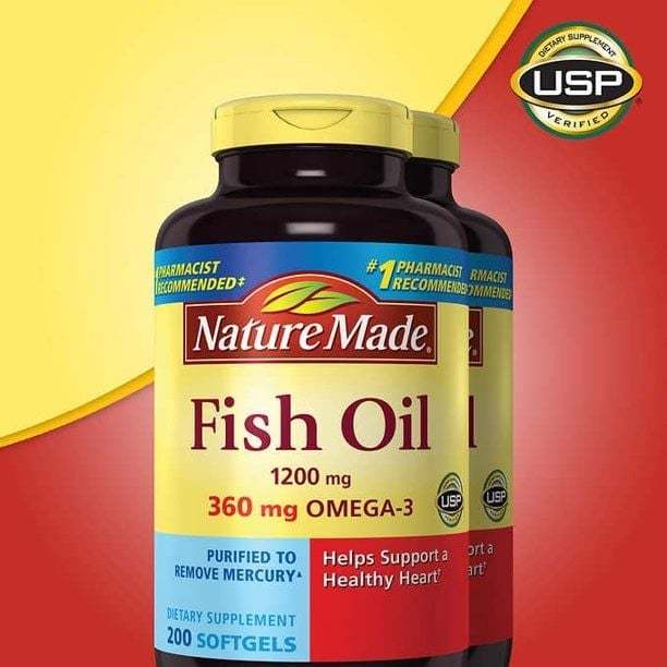 [Us] Nature Made Fish Oil 3 Nature Made Fish Oil 1200mg - 200 tablets ...