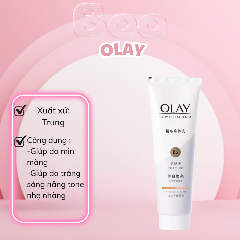 Skin Whitening Body Lotion for Smooth Skin B3 Vitamin C Olay Domestic ...