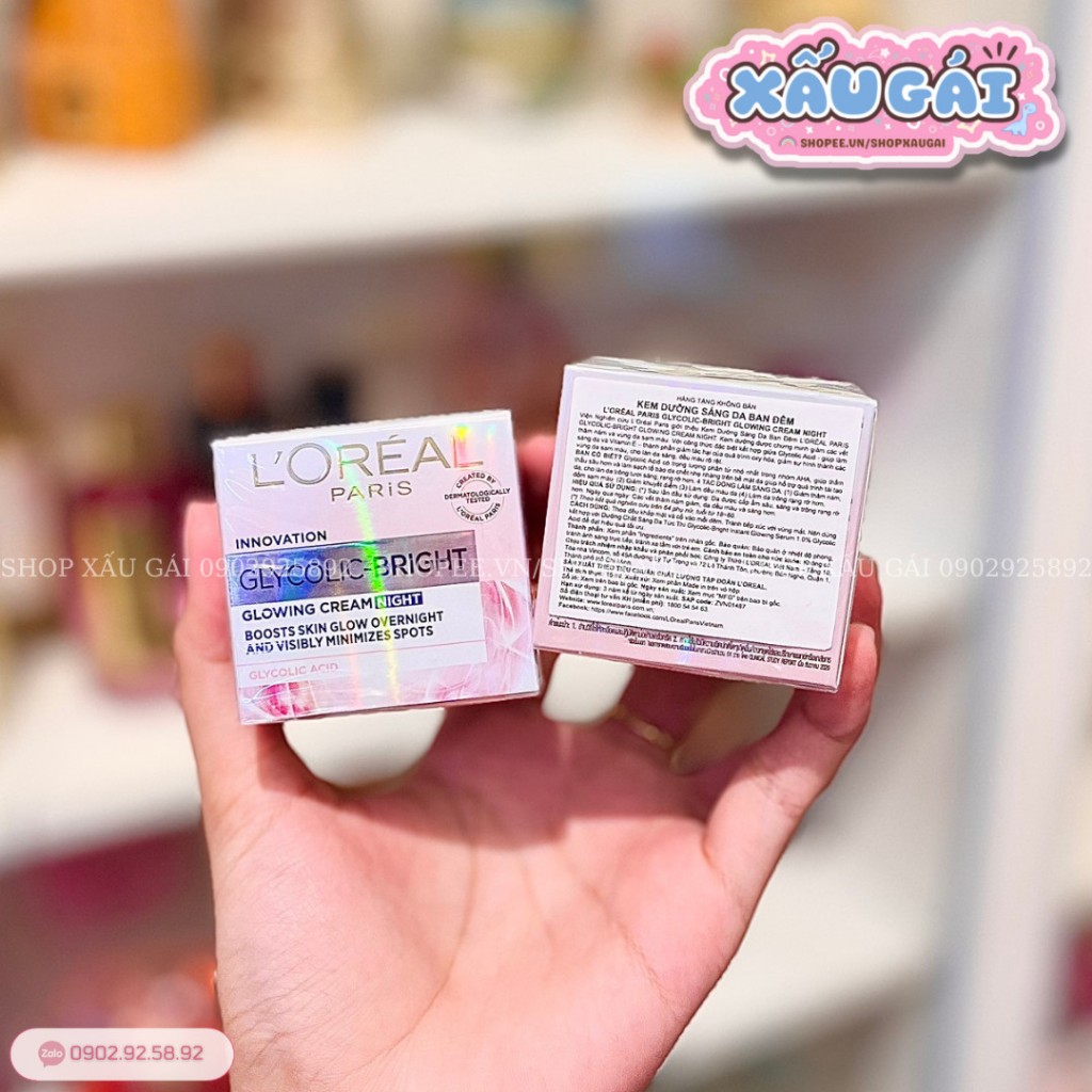 L'oreal Glyconic Bright Glowing Cream Night Slingshotm Night Cream 15ml ...
