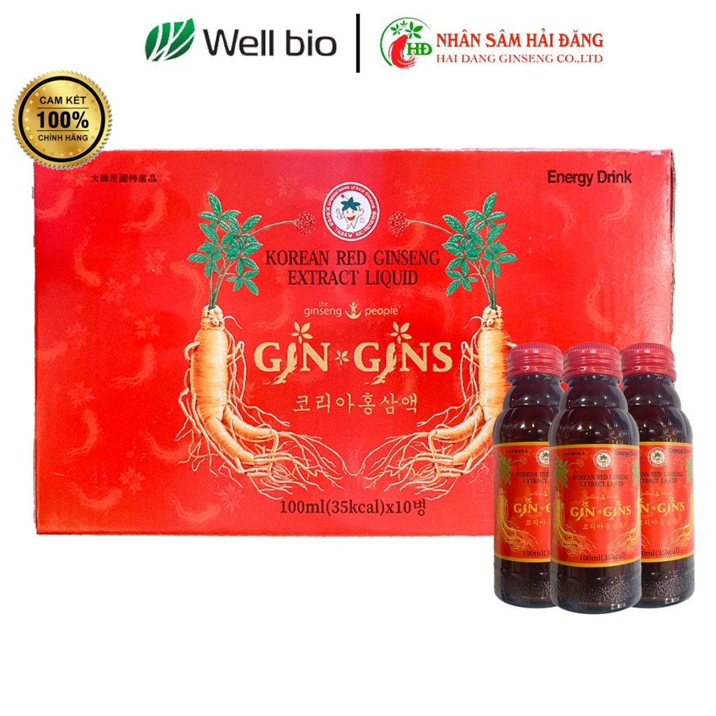 Genuine Korean GINS red ginseng drink 100ml bottle | Shopee Malaysia