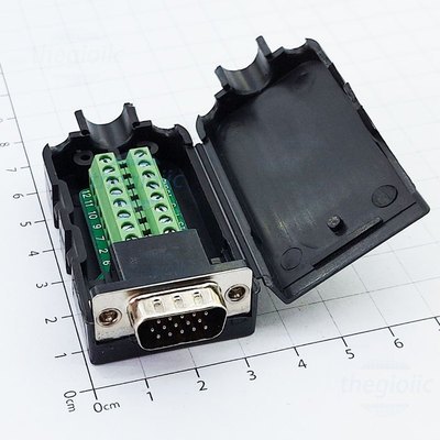 Db15 Male Head Port 16 Pin Domino Screw Connector With Case | Shopee ...