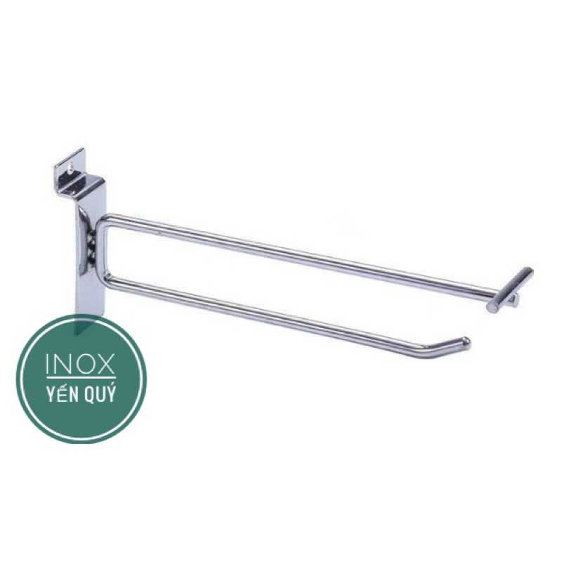 Double hanger with dual aluminum grooves, 2-row wall accessory hanger ...