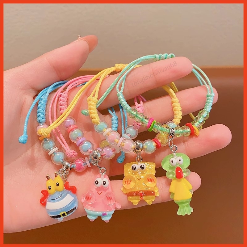 Cute Spongebob Cartoon Dopamine Bracelet Adjustable Very Solid Braided ...