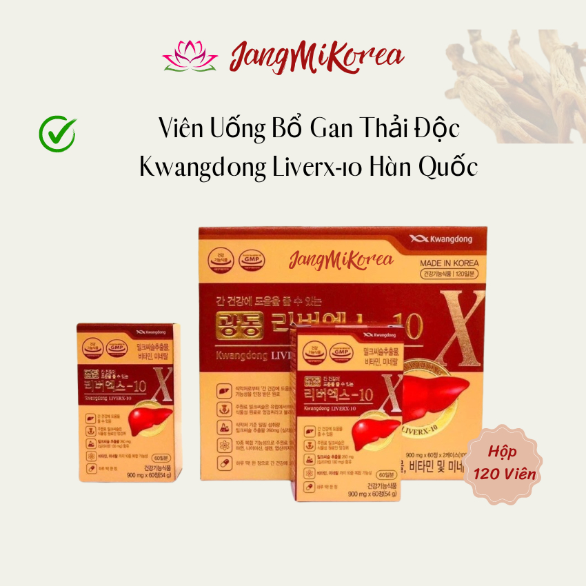 Kwangdong LiverX-10 Korean Daedong Ginseng Liver Supplement Box Of 120 ...
