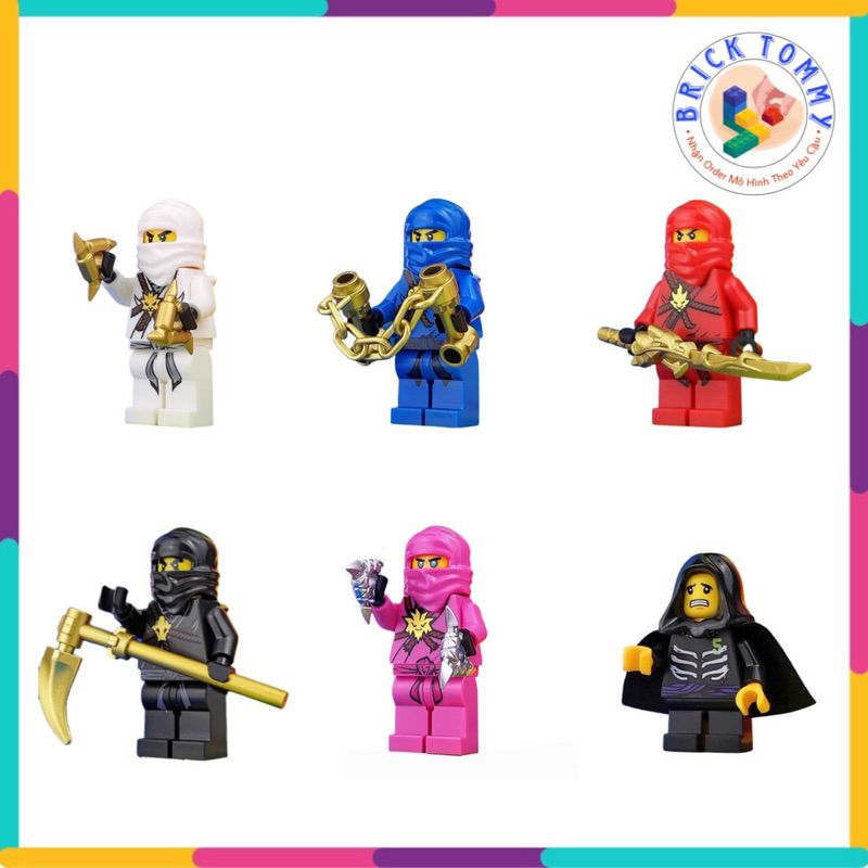 Ninjago Minifigures Combo 6 Ninja Pilot Season 1 | Free Zip Bag ...