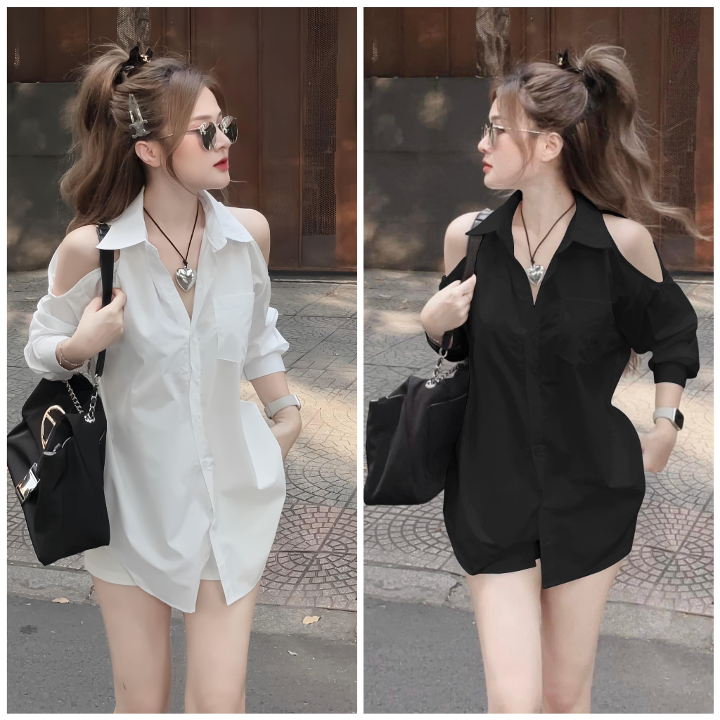 Loose Off Shoulder Shirt A10 | Shopee Malaysia
