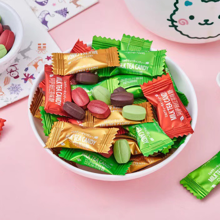 Matcha Milk Tea Candy, Latte, Delicious Assam mix 3 Flavors 100g, 200g ...