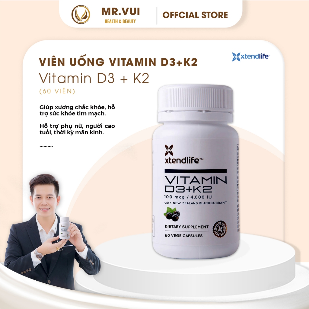[Speed] Vitamin D3+K2 Xtend Life Vitamin D3 + K2 Supplement (60 ...