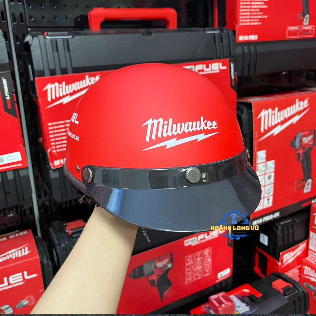 Milwaukee helmet, genuine Milwaukee premium half-head helmet. Milwaukee ...