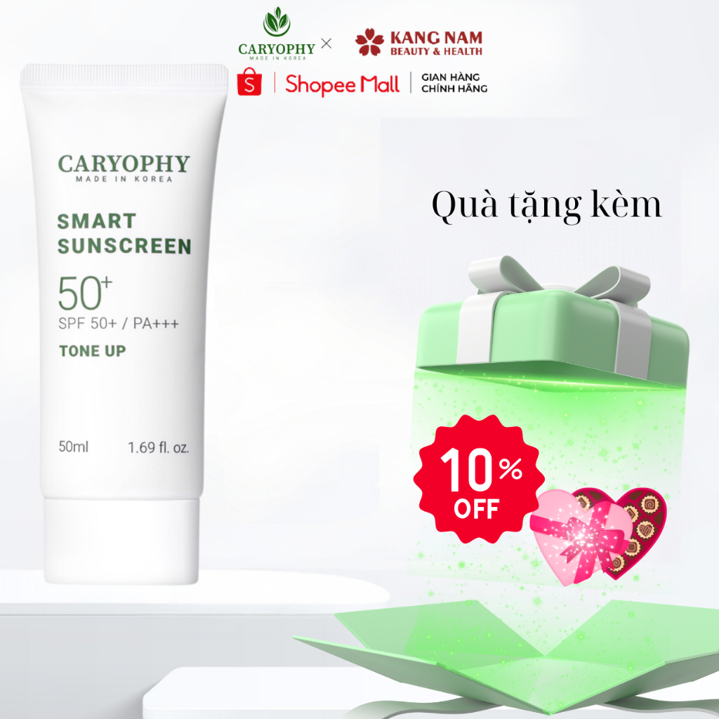 Caryophy Smart Sunscreen Tone Up SPF50+ / PA+++ 50ml Korean | Shopee ...