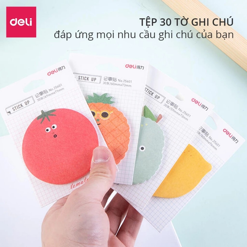 Deli colorful fruit-shaped sticky notes and sticky notes (random color ...