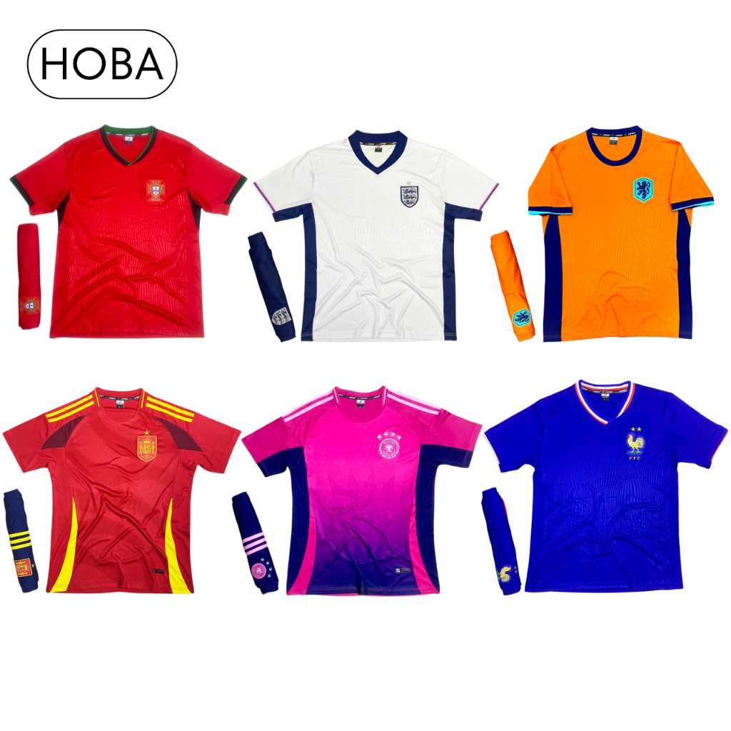 Football kits for Euro 2024 teams Portugal, Spain, Italy, France ...